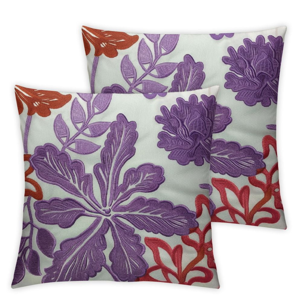 Acheng Farmhouse Floral Leaves Decorative Throw Pillow Covers, Boho ...
