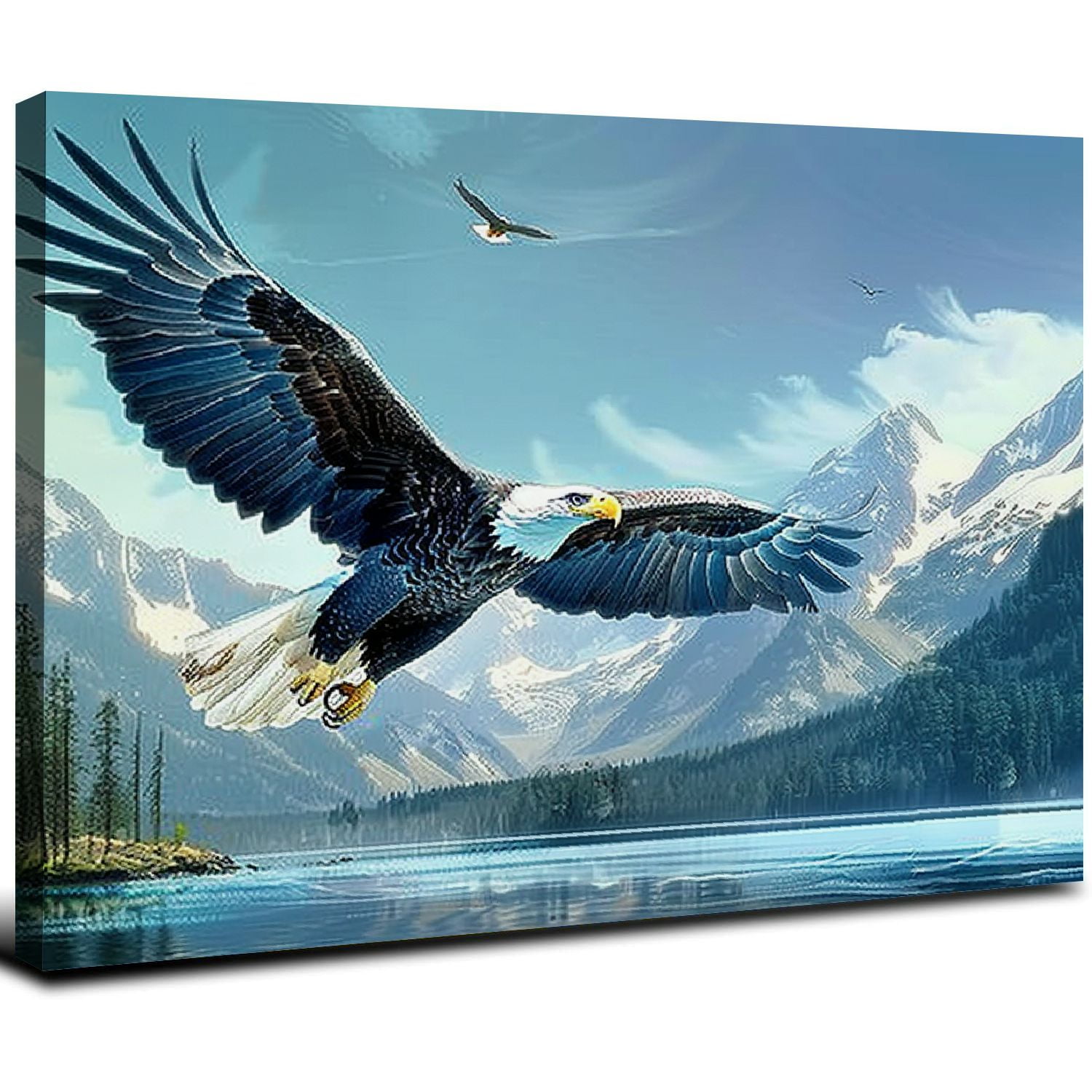 Acheng Flying Eagle Canvas Wall Art - Nature Pictures for Wall Decor ...