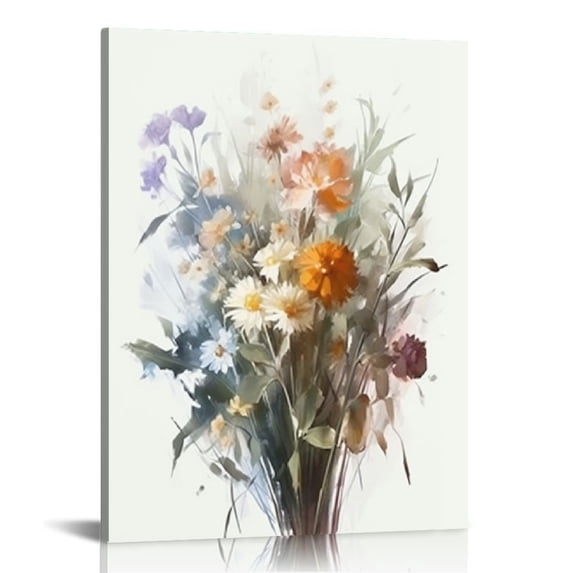 Acheng Framed Wall Art Vintage Minimalist Wildflower Picture Poster ...