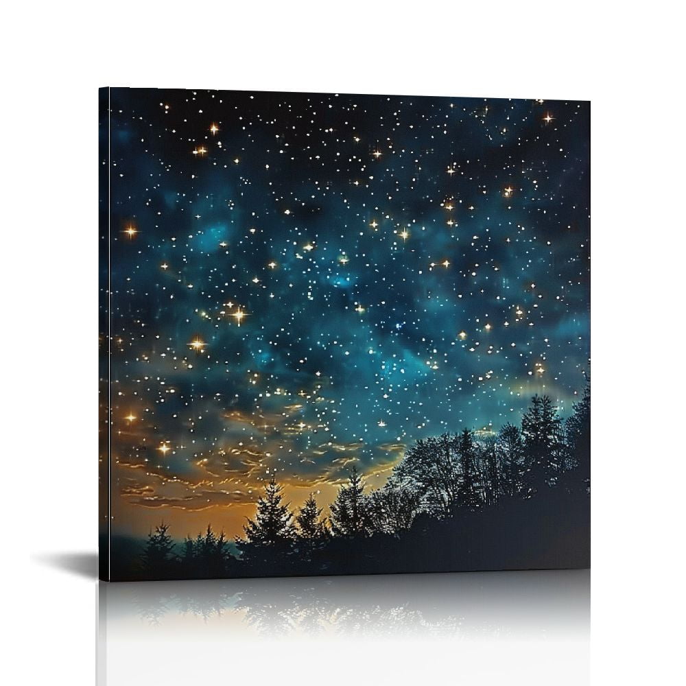 Acheng Galaxy Wall Decor for Boys Room Canvas Wall Art Colorful Nebula ...