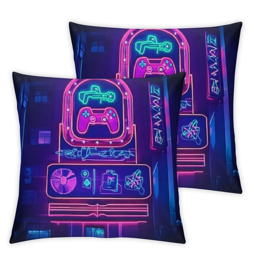 Acheng Gamer Throw Pillow Covers Set of 2, Gaming Starry Sky Pillow ...