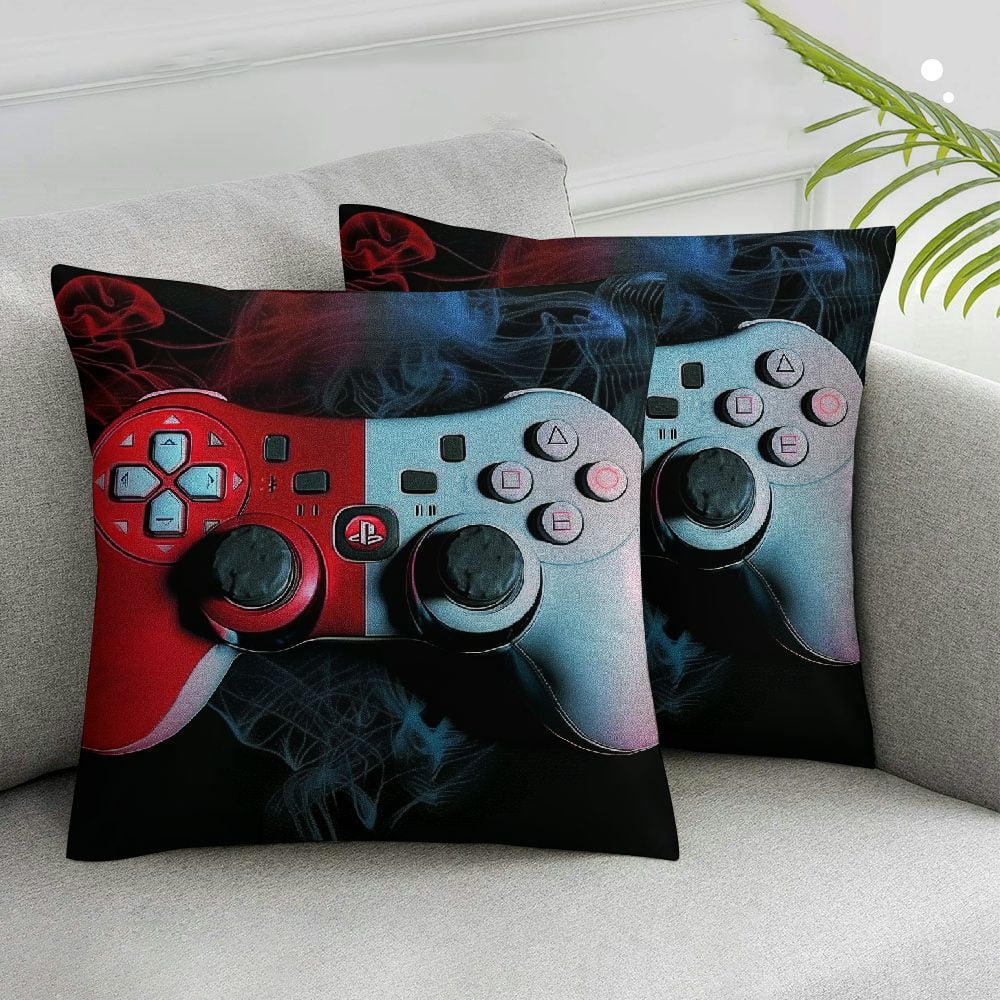 Acheng Gaming Pillow Covers Set of 2 Gamer Game Room Decorative Throw ...