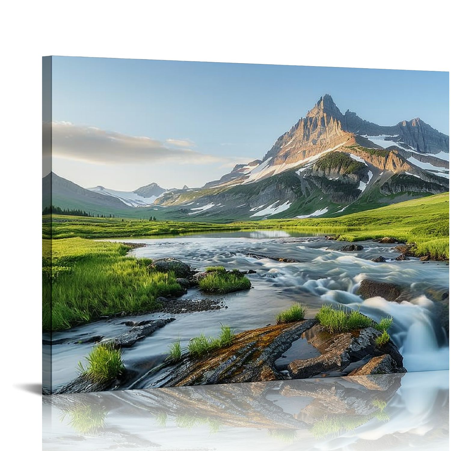 Acheng Glacier National Park Wall Art Vintage Mountain Logan Pass River ...