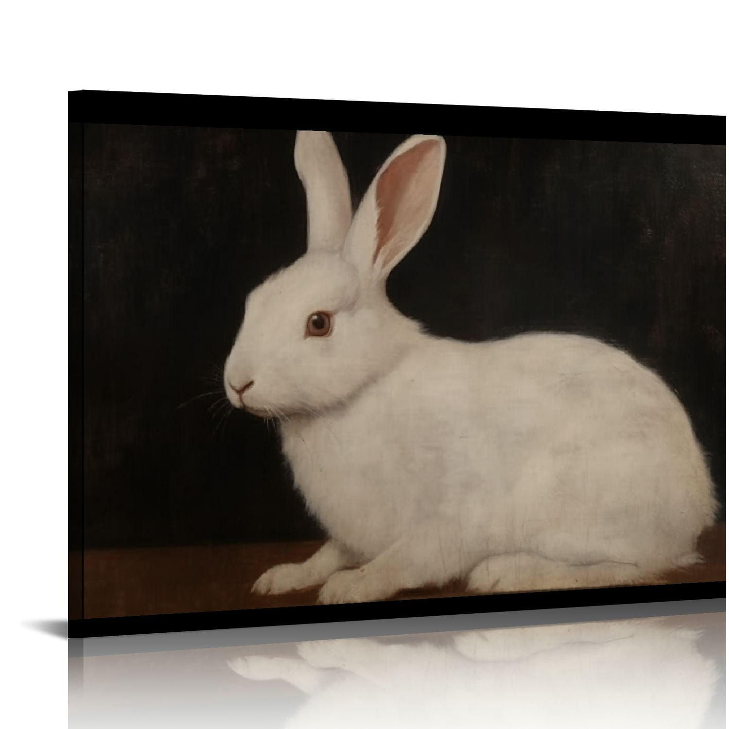Acheng Gold Framed Wall Decor White Rabbit Paintings, Aesthetic Canvas ...