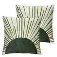 Acheng Green Boho Sun Pillow Covers Set of 2 Bohemian Design Sunrise ...
