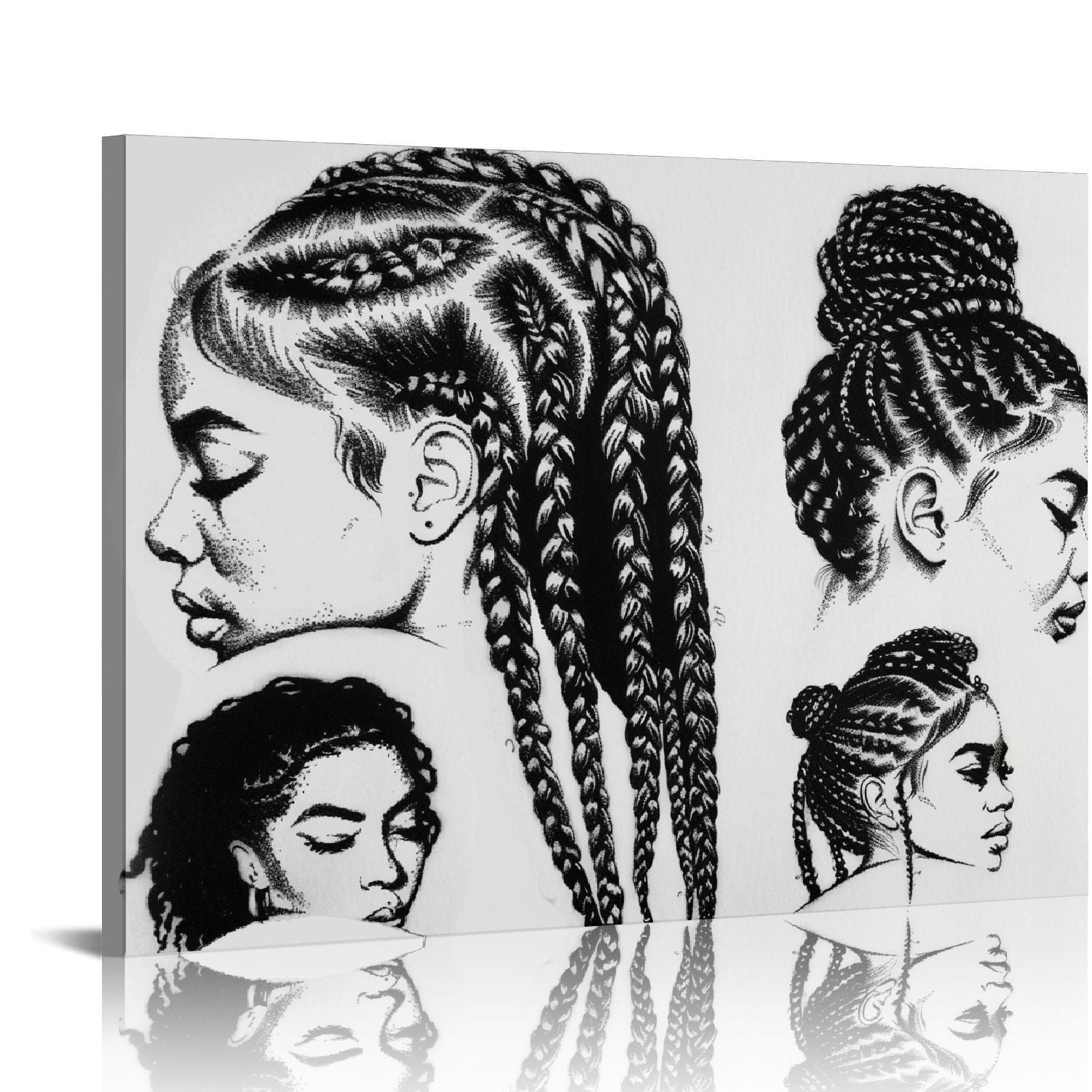 Acheng Hair Salon Poster African Braids Black Hair Dreadlocks Canvas ...