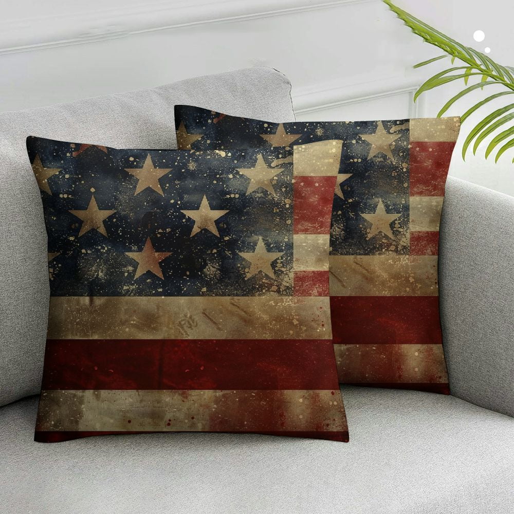 Acheng Independence Day American Flag Pillow Covers 4th of July ...