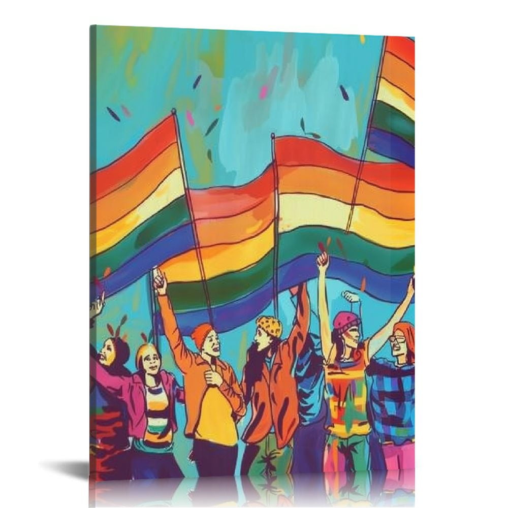 Acheng LGBT Poster Rainbow Logo Equality Movement Happy Pride Month ...