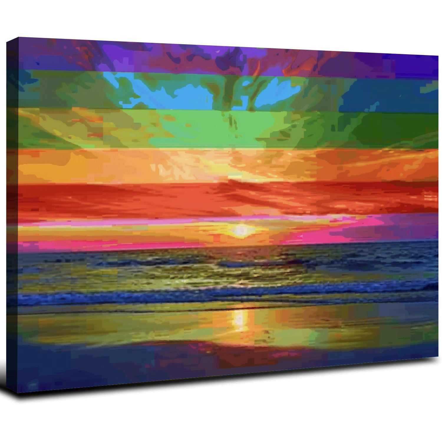 Acheng LGBT Poster Rainbow Sunset Flag Equality Campaign Happy Pride ...