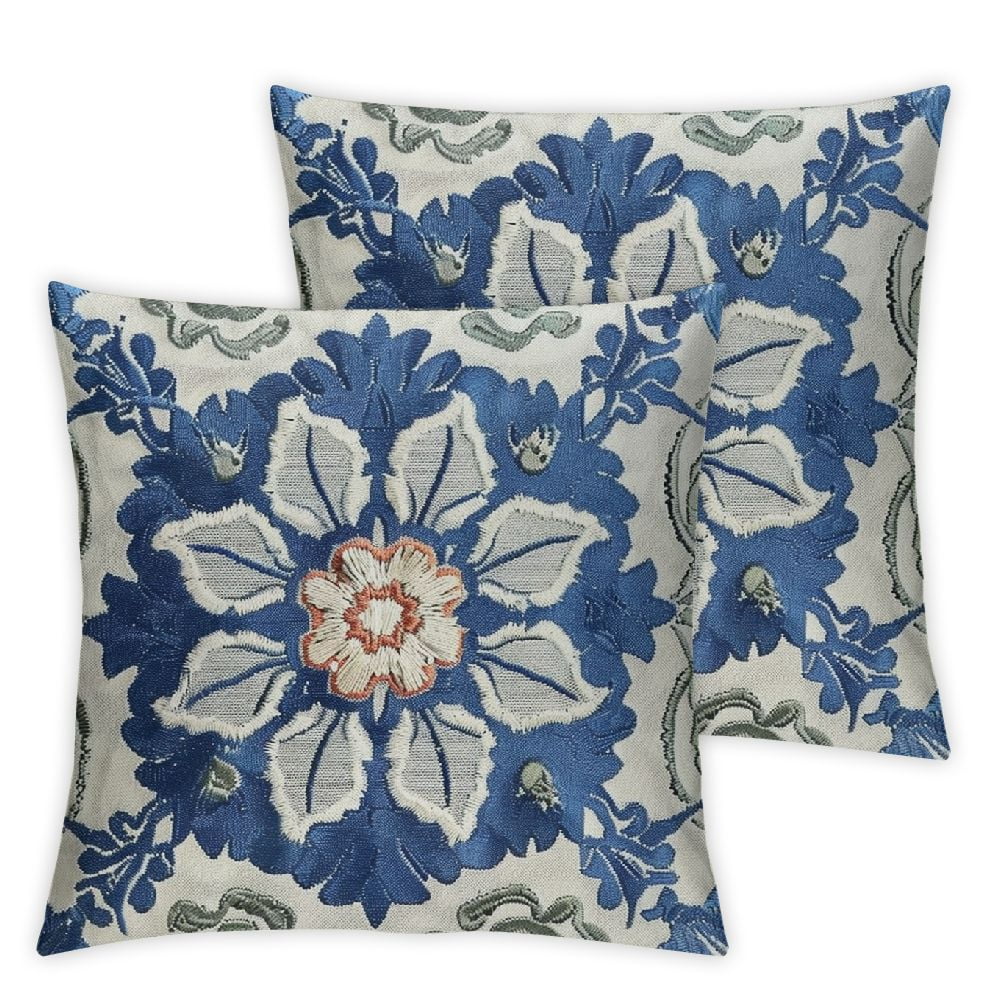 Acheng Light Blue Ethnic Boho Pillow Covers Bohemian Carpet Style ...