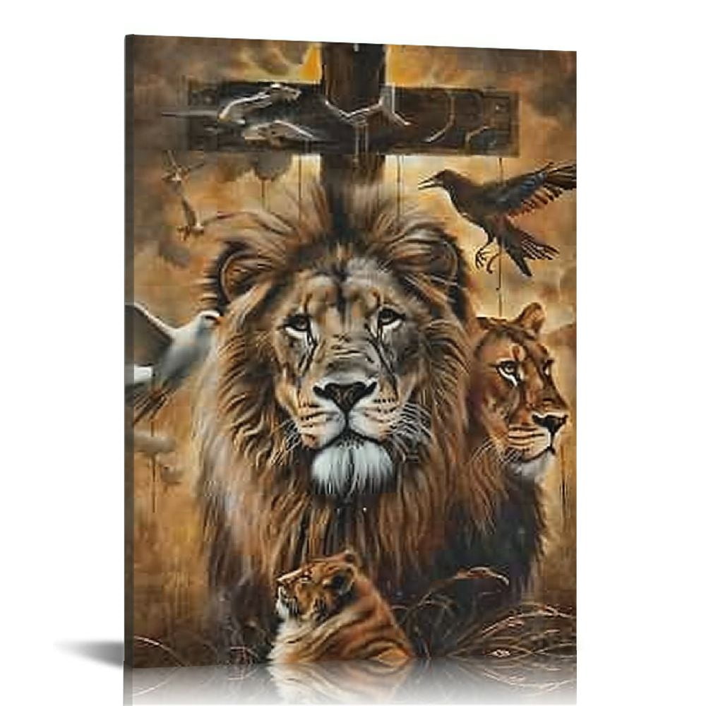 Acheng Lion Eagle Wall Art Lion Wall Decor Christian Lion Of Judah ...