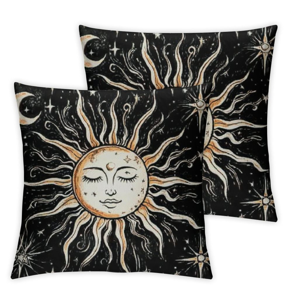 Acheng Mandala Celestial Home Decor Pillowcase Vintage Boho Sun Moon ...