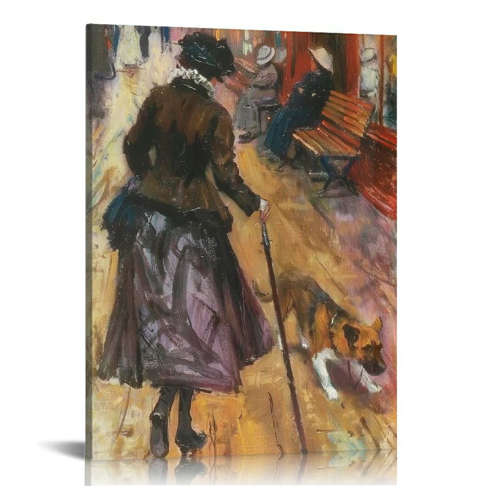 Acheng Mary Cassatt at The Louvre Painting Poster Canvas Art Poster And ...