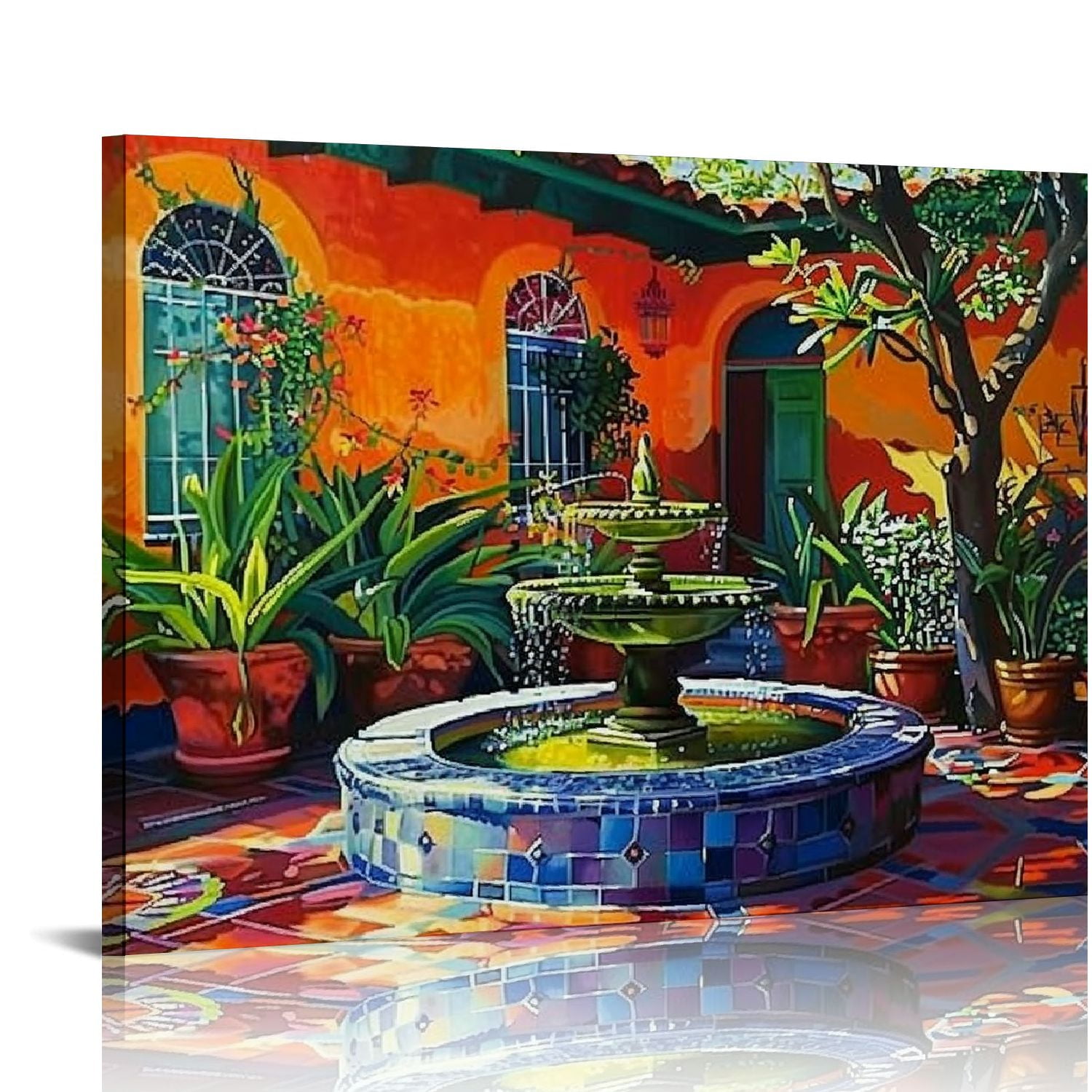 Acheng Mexican Poster Mexican Garden Wall Art Deco Canvas Print Poster ...