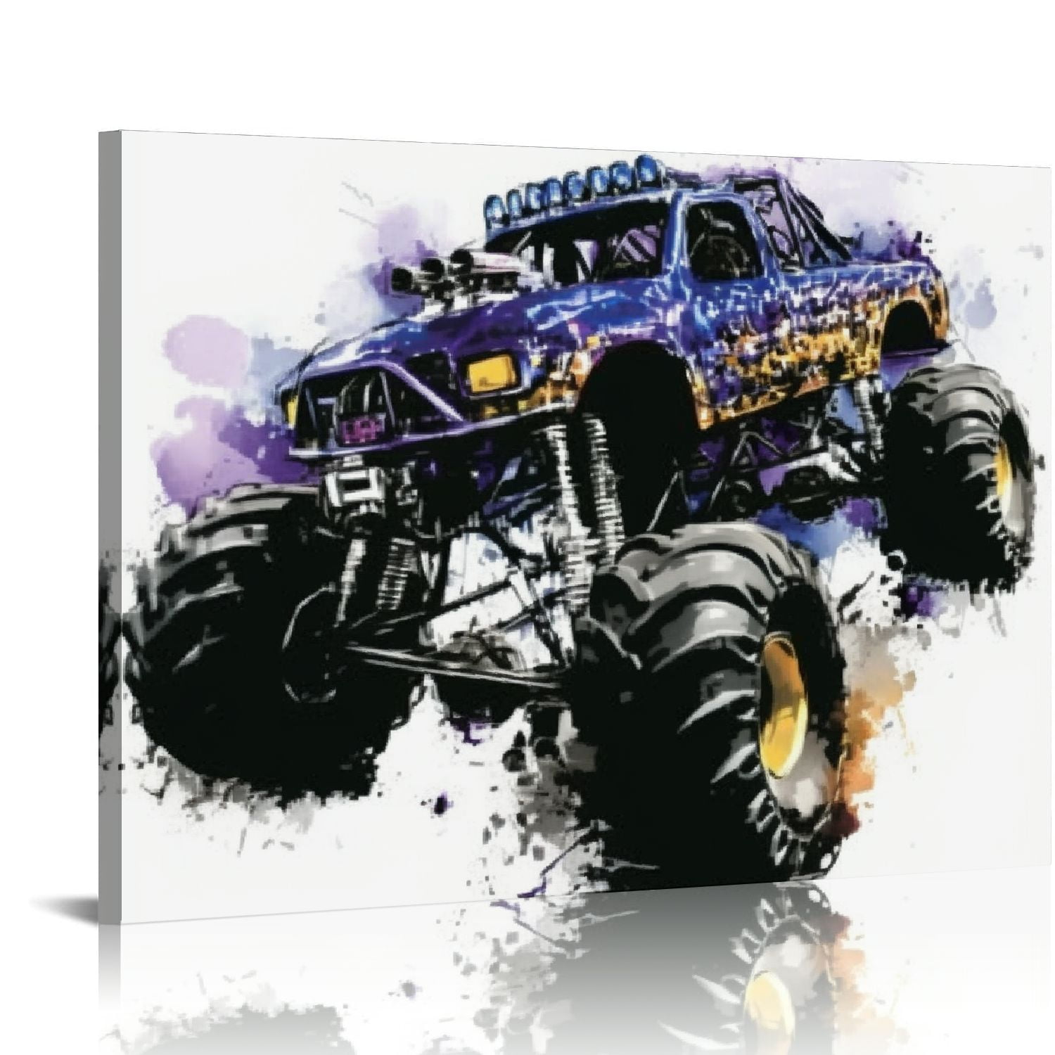 Acheng Monster Truck Posters For Boys Room,Wall Art Trucks Poster Boys ...