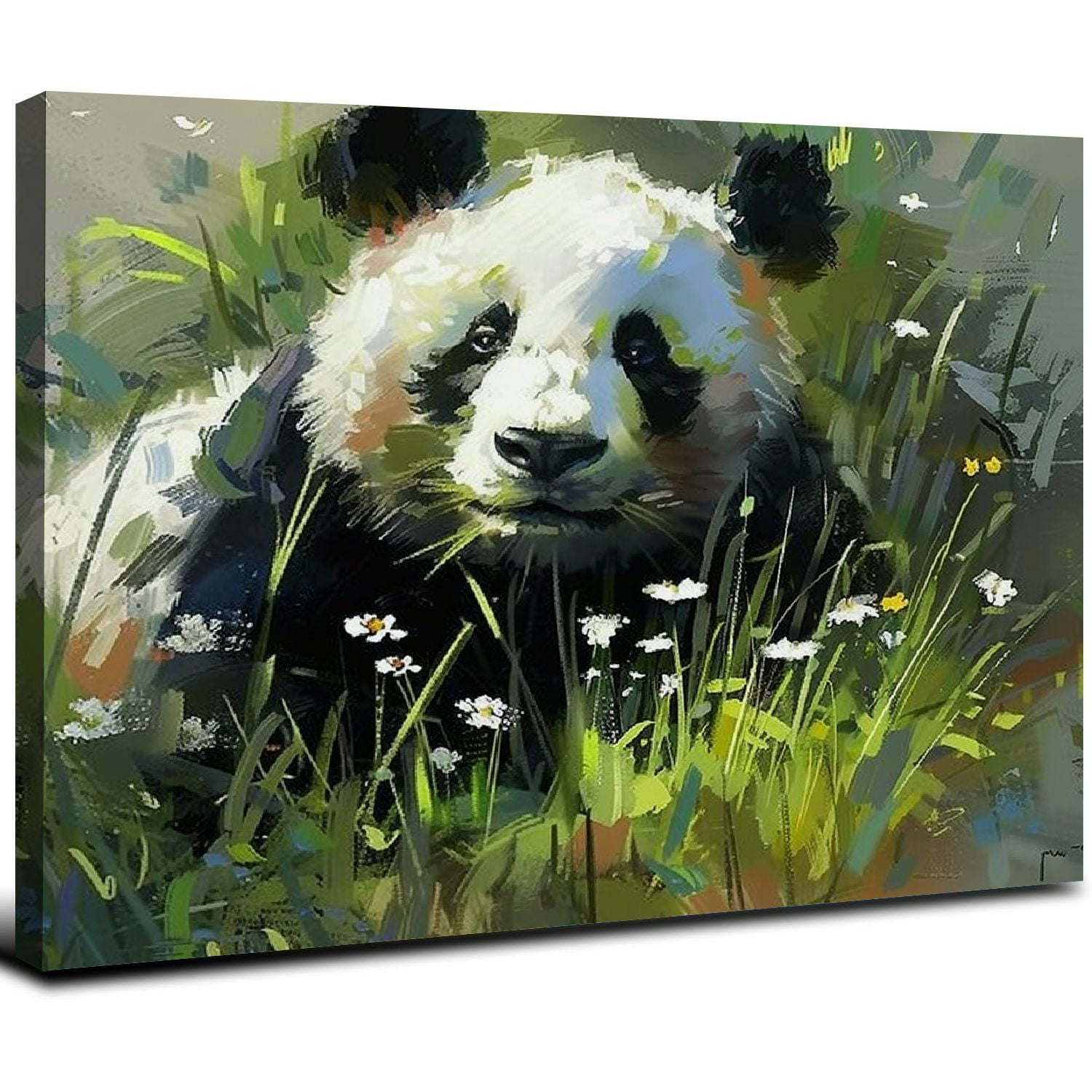 Acheng Panda Canvas Wall Art Animal Pictures Wall Decor Cute Panda ...