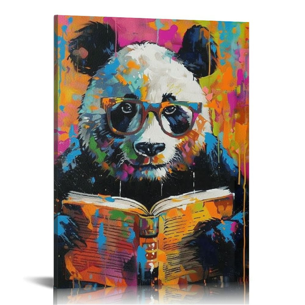 Acheng Panda Reading Book, Kids Decor, Modern Decor, Animal Decor ...