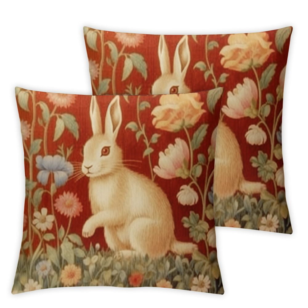 Acheng Pillow Cover,Medieval Rabbit I French Modern Throw Pillow Case ...