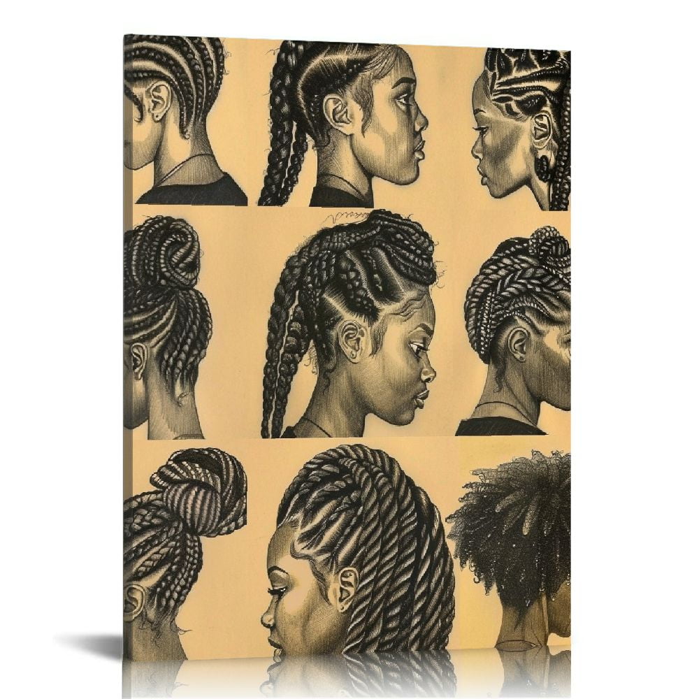Acheng Posters & Prints Hair Salon Poster African Braids Black Hair ...