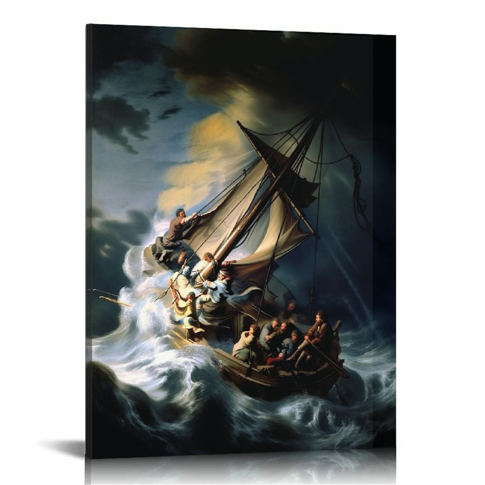 Acheng Rembrandt Jesus Christ In The Storm On The Sea Of Galilee Ship ...