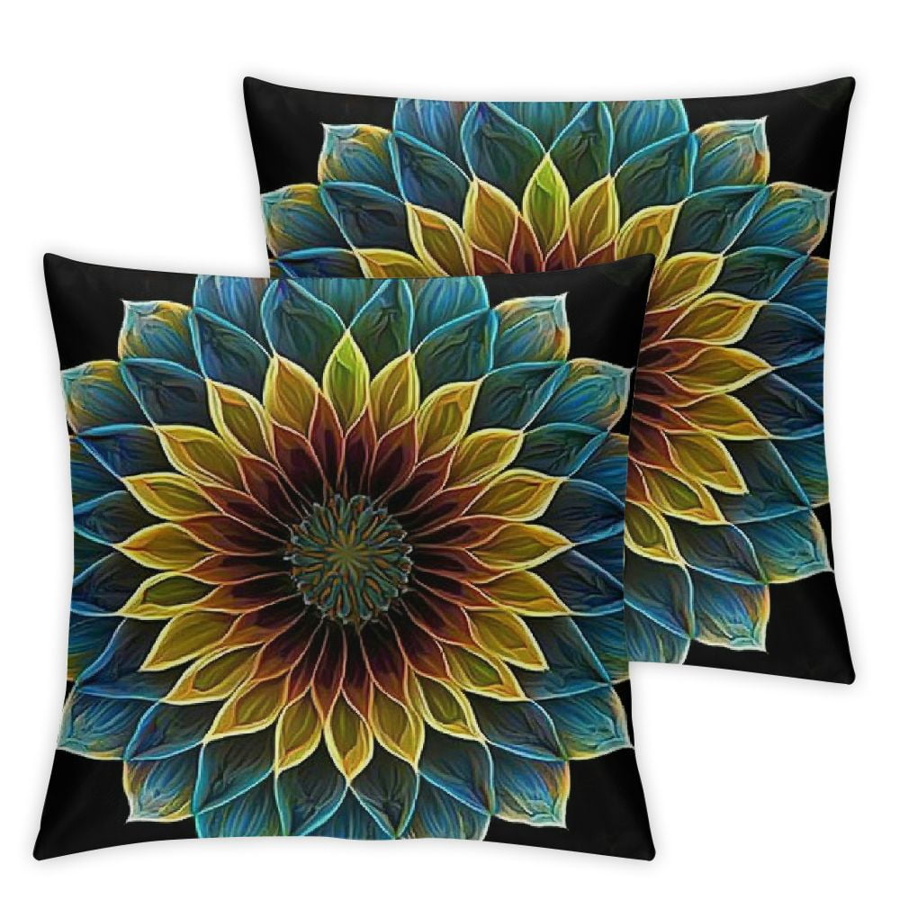 Acheng Retro Floral Mandala Compass Medallion Bohemian Pillow Covers ...