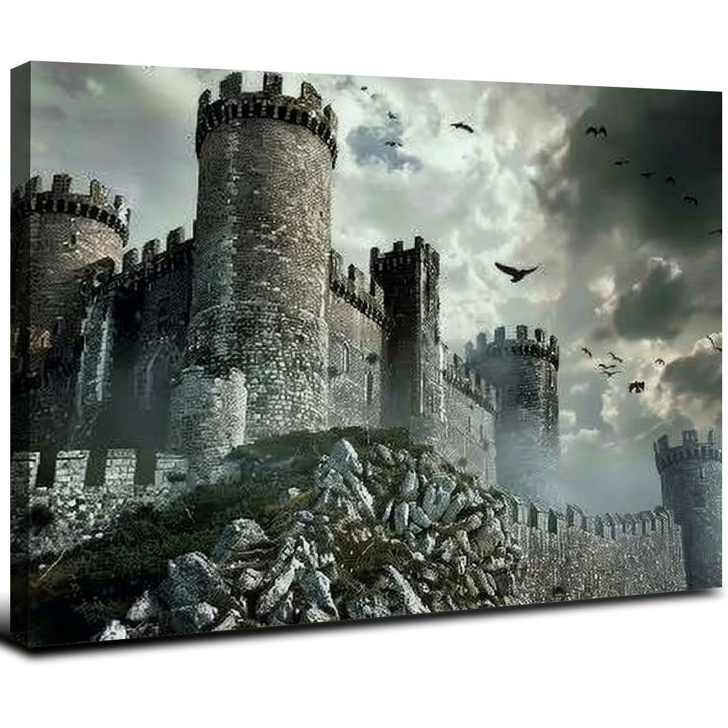 Acheng Retro Sign Wall Decor Castle In The Moonlight Wall art Poster ...