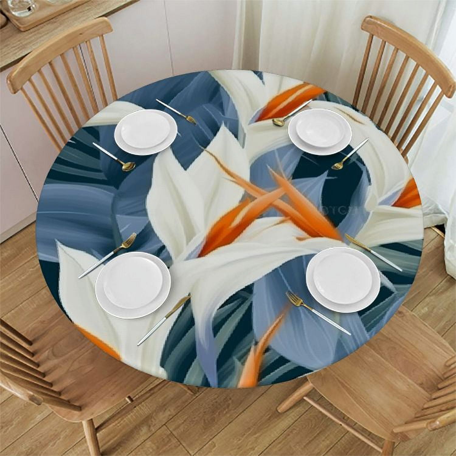 Acheng Round Tablecloth, 100% Polyester Fiber, Waterproof and Wrinkle ...