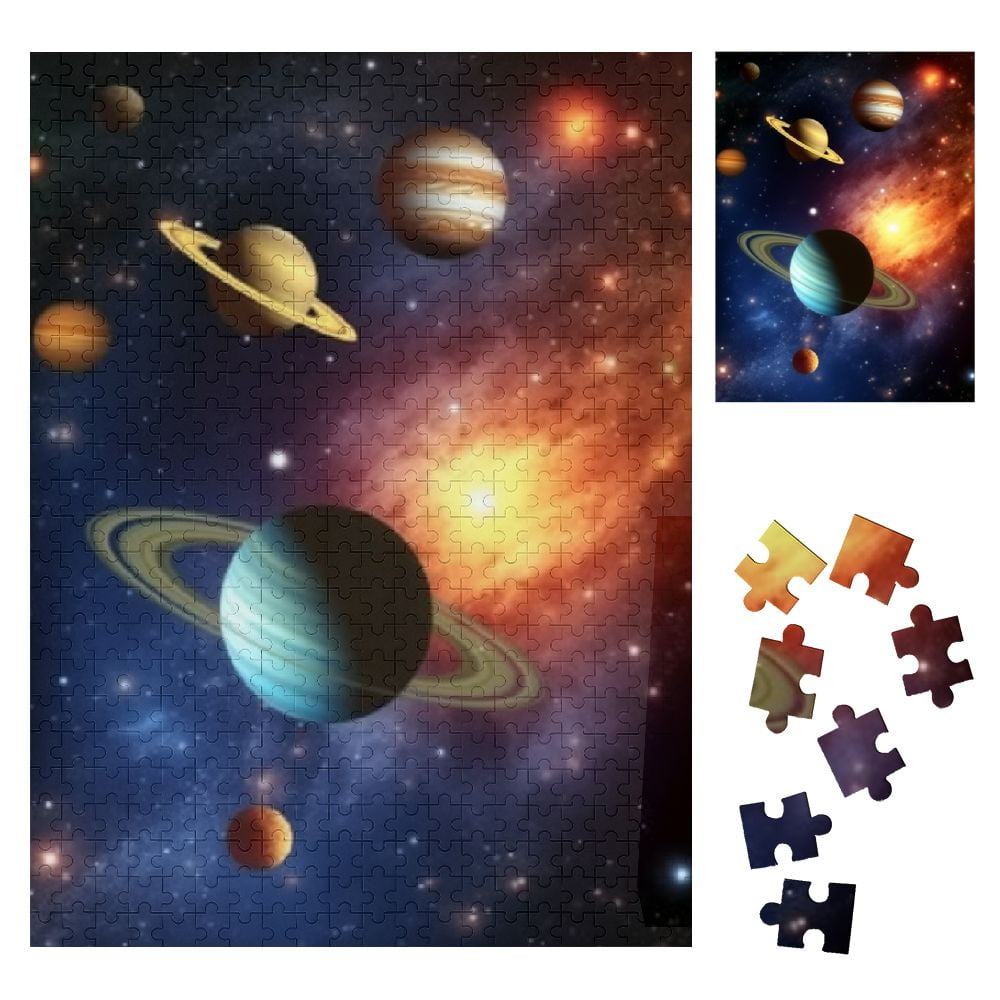 Acheng Solar System Planets Star Wooden Vertical Impossible Wooden ...