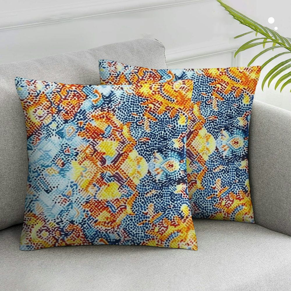 Acheng Teal Moroccan Cover 2pcs Pillow Covers Square Vintage Pouffe ...