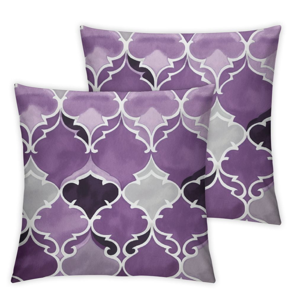 Acheng Throw Pillow Cases Pack of 2 Cozy Gradient Geometric Trellis ...