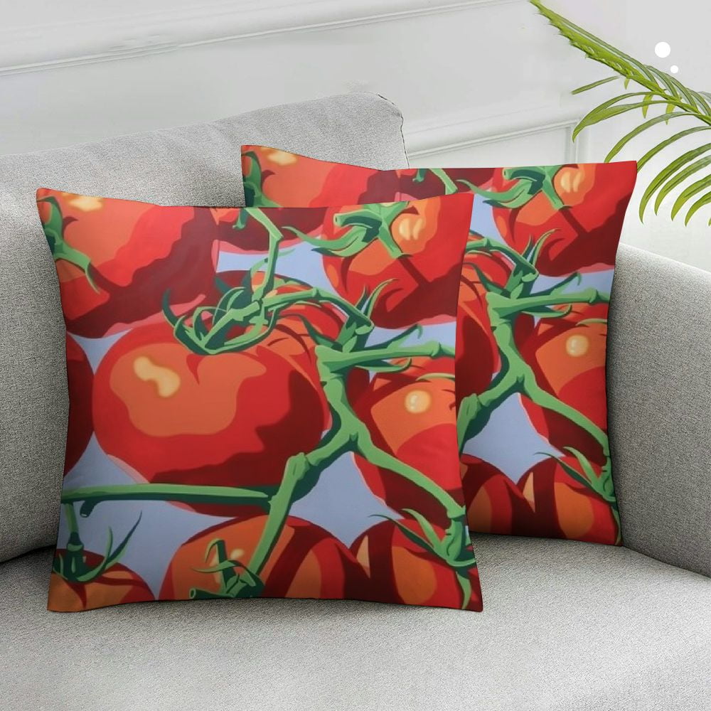 Acheng Throw Pillow Cases Watercolor Red Tomatoes Pillow Covers ...