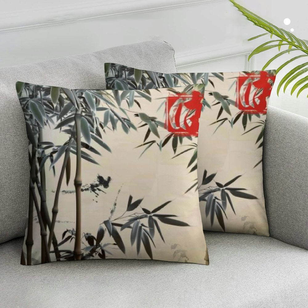 Acheng Throw Pillow Cover Japanese Painting Asian Oriental Japan Birds ...