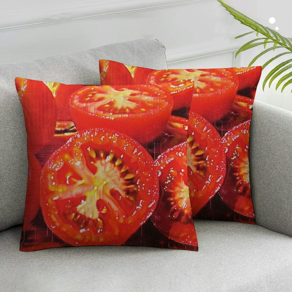 Acheng Tomato Pattern Throw Pillow Cover Decor Novelty Realistic Food ...