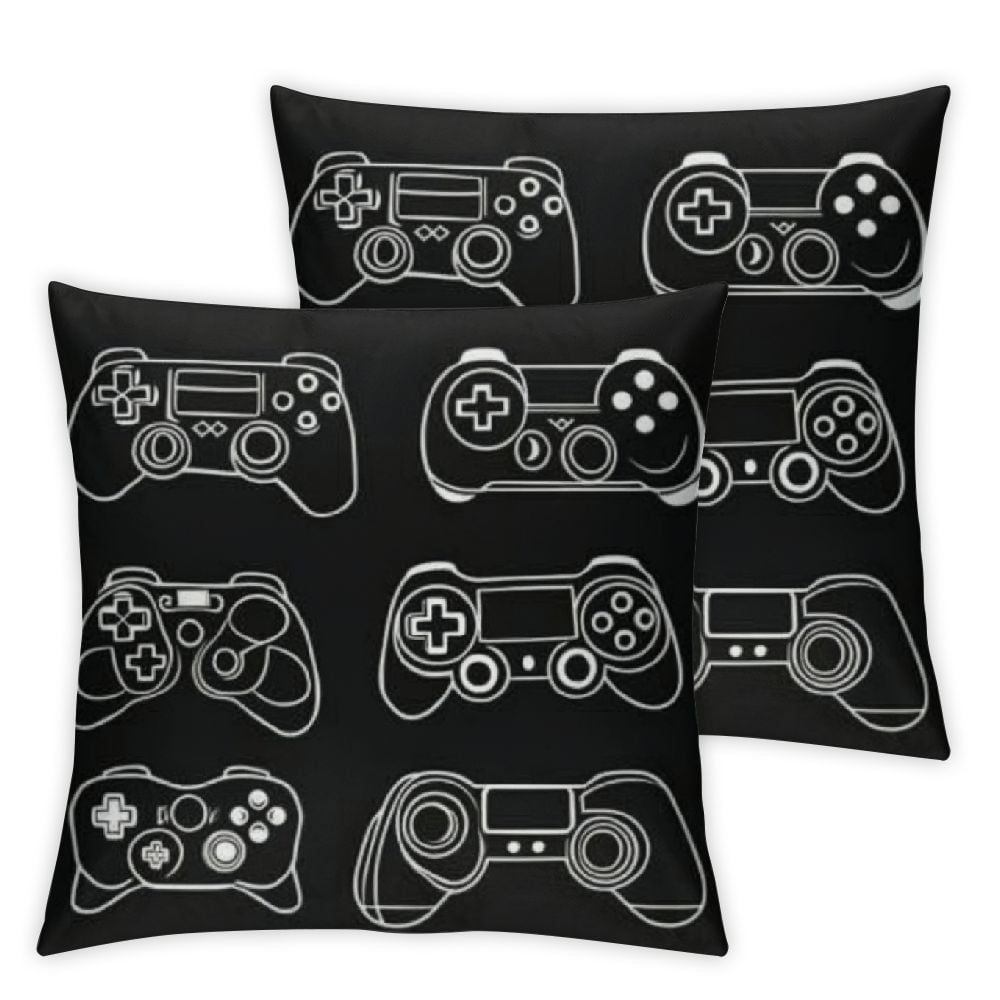Acheng Video Game Controller Background Throw Pillow Covers Set of 2 ...