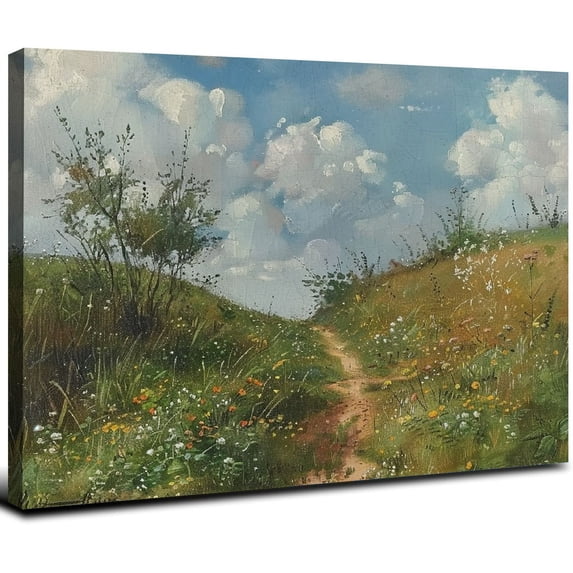 Acheng Vintage Framed Canvas Wall Art for Living Room, Vintage Spring ...