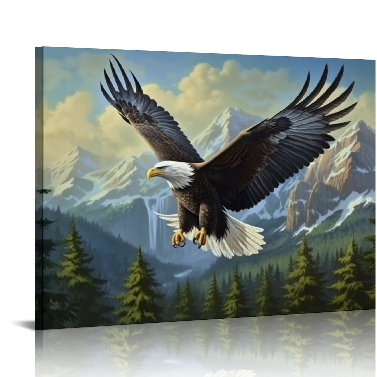 Acheng Wall Art Flying Eagle Canvas Prints Patriotic Concept Picture ...