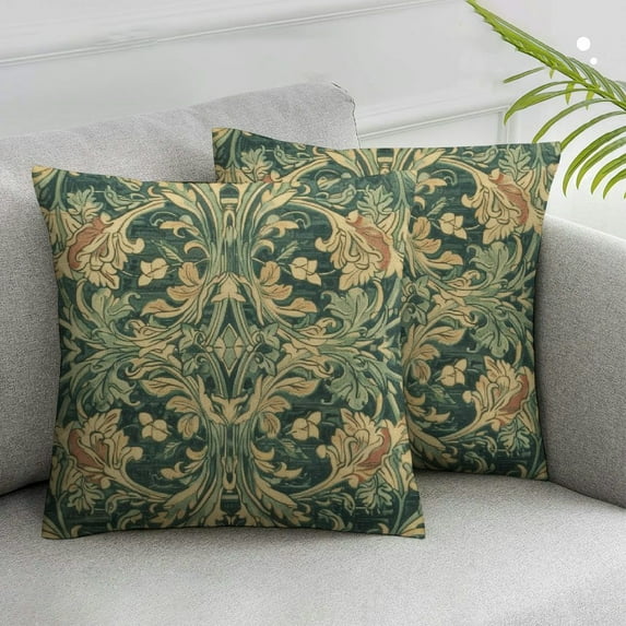 Acheng William Rabbit Floral Print Throw Pillow Covers Set of 2 ...