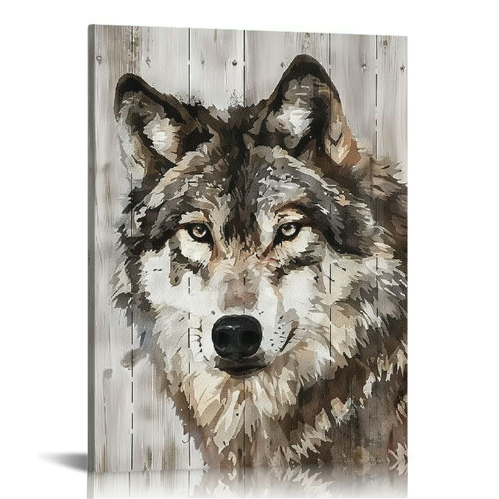 Acheng Wolf Art Wall Decor - Wolf Portrait Painting Pictures Wild ...