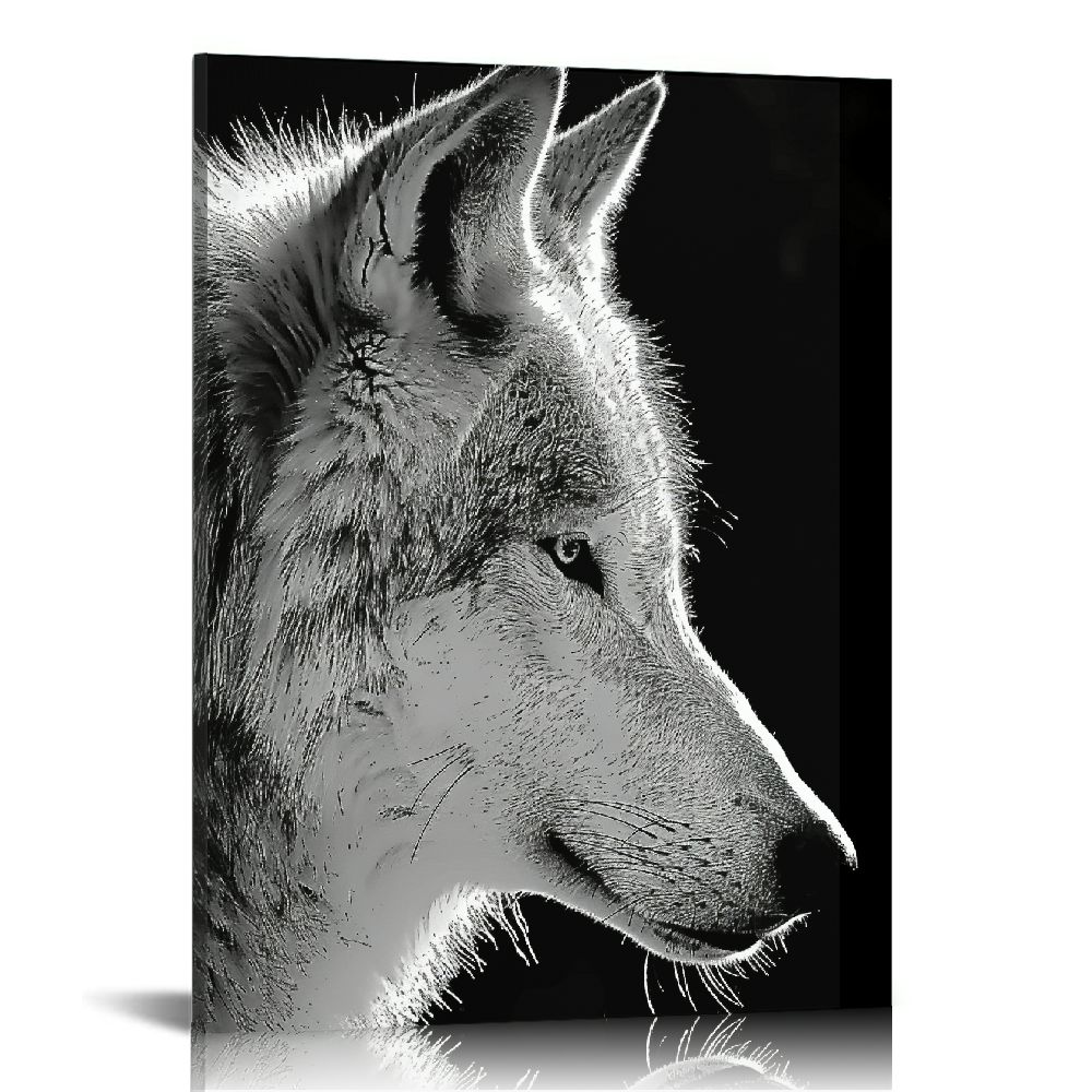 Acheng Wolf Wall Art, Animal Wolf Art Poster, Wolf Wall Art for Office ...