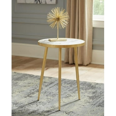 Powell White Square Clock Table - Walmart.com