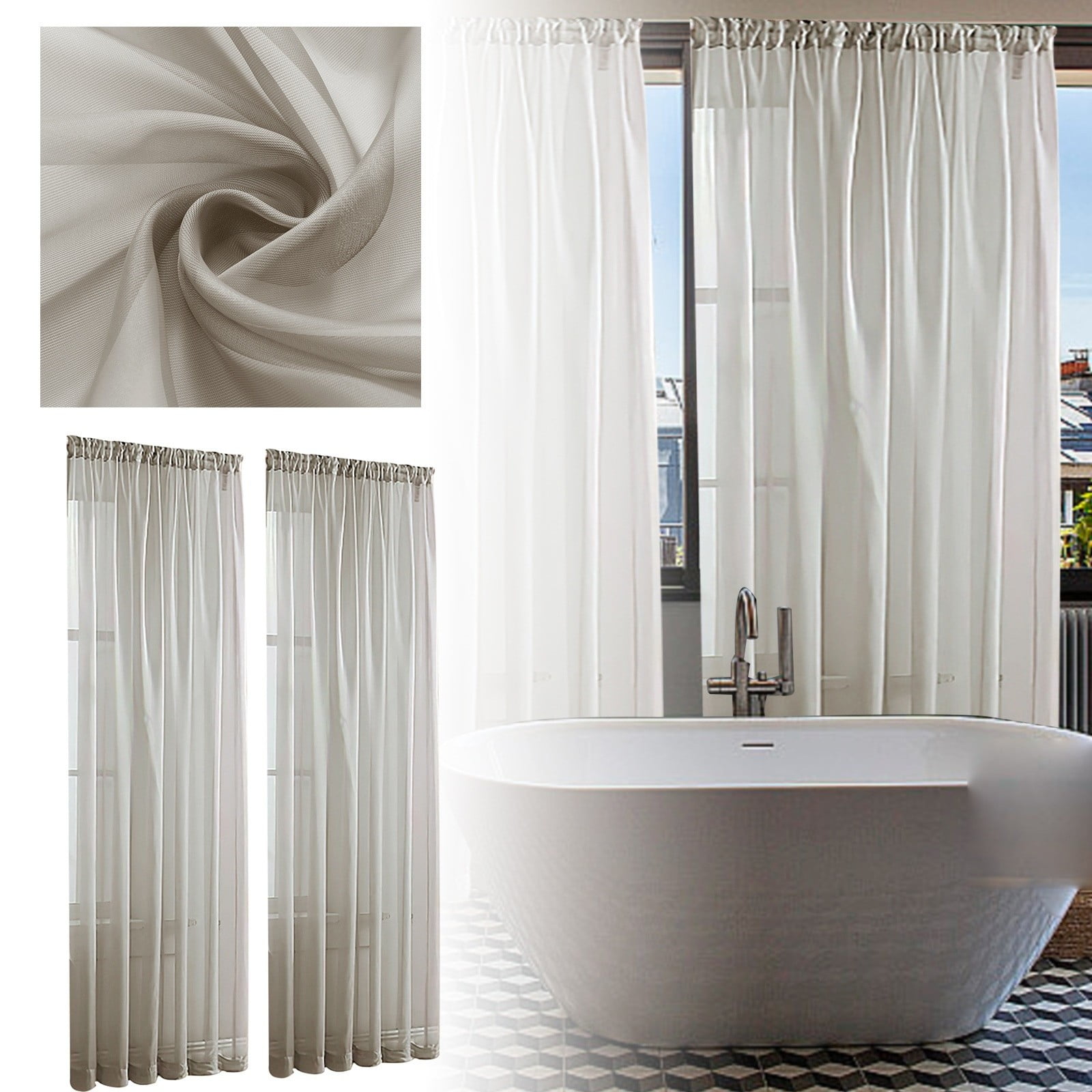 Achieve The With Solid Color Semi Sheer Curtains – Ideal For Living ...