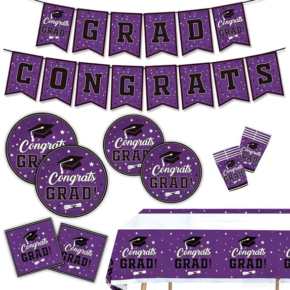 Achievement Celebration Tableware Set, Disposable Paper Plates and ...