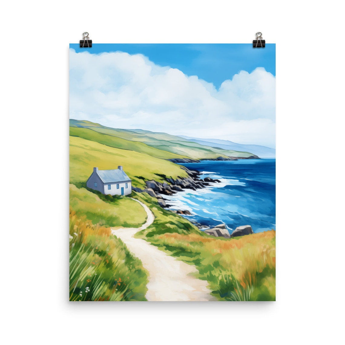 Achill Island Print Irish Coastal Wall Art, Atlantic Ocean Seaside ...