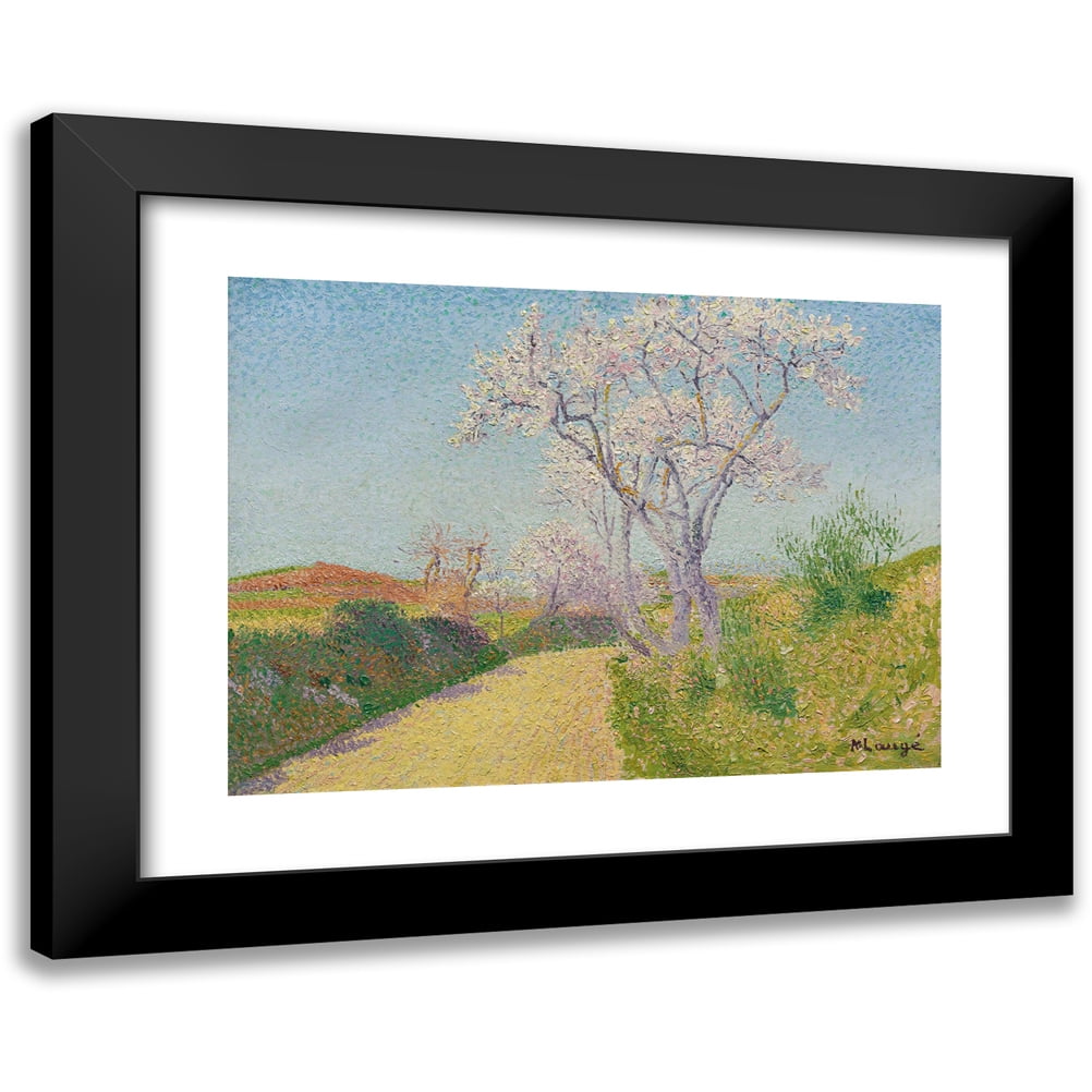 Achille Laugé 18x14 Black Modern Framed Museum Art Print Titled - The Road to Flowery Almond ...