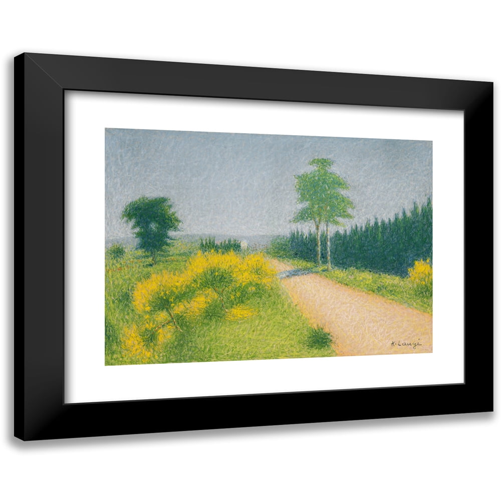 Achille Laugé 24x18 Black Modern Framed Museum Art Print Titled - The Belveze Route to the Relay ...