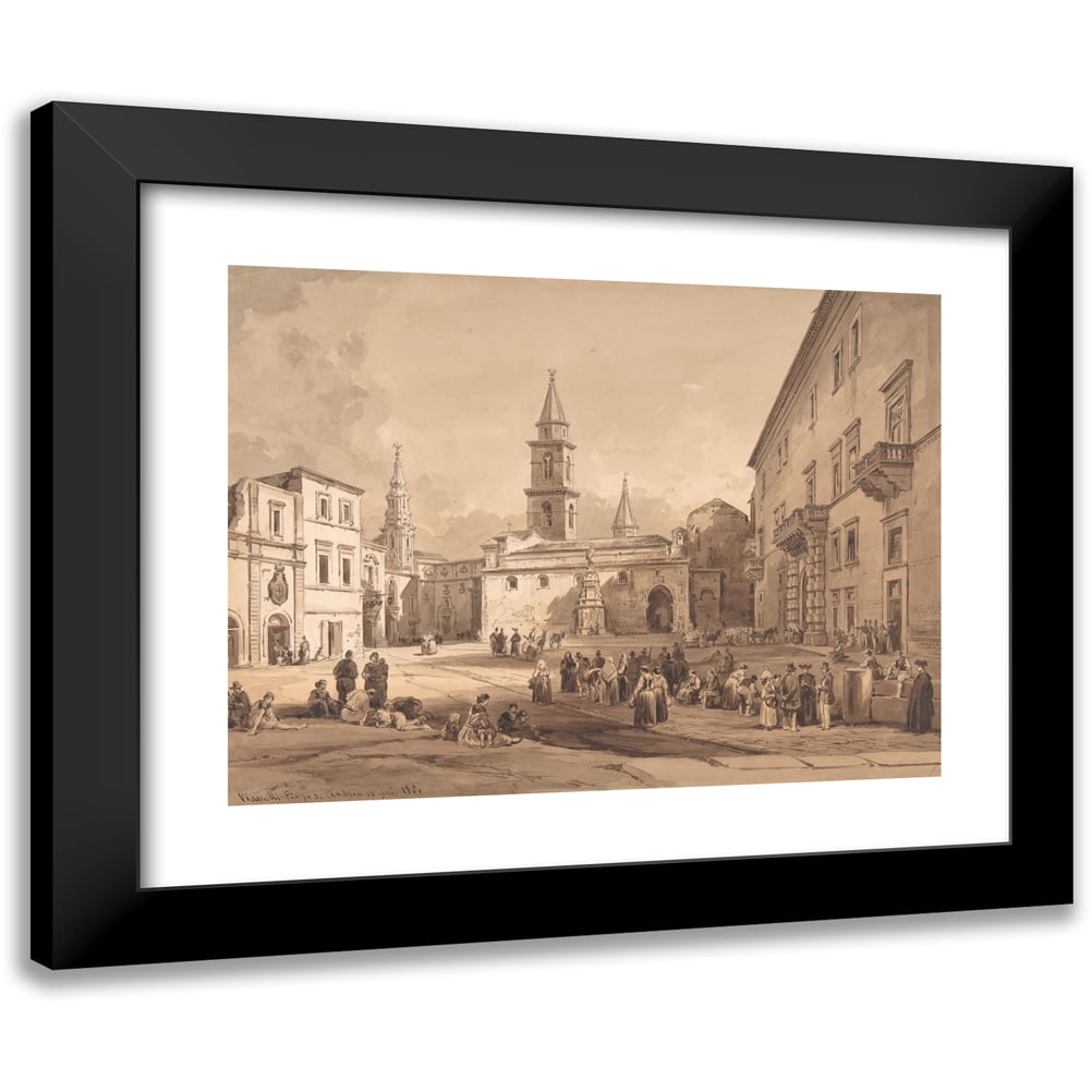 Achille Vianelli 14x12 Black Modern Framed Museum Art Print Titled ...