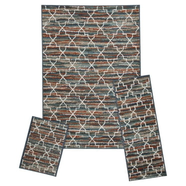 Capri 3 Piece Rug Set, Golden Lattice - Walmart.com