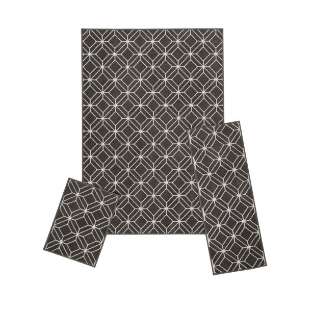 Achim Capri 3 Piece Rug Set Great For Living Room, Bedroom, Office ...