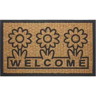 Achim Wrought Iron Heart Rubber Door Mat, 18" x 30" - Walmart.com