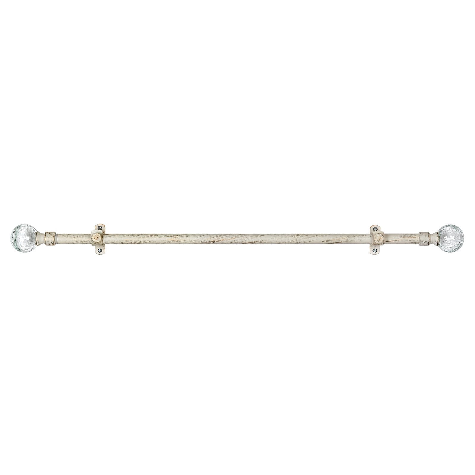 Achim Decorative Rods: Metallo Ilana Antique White Gold Curtain Rod ...